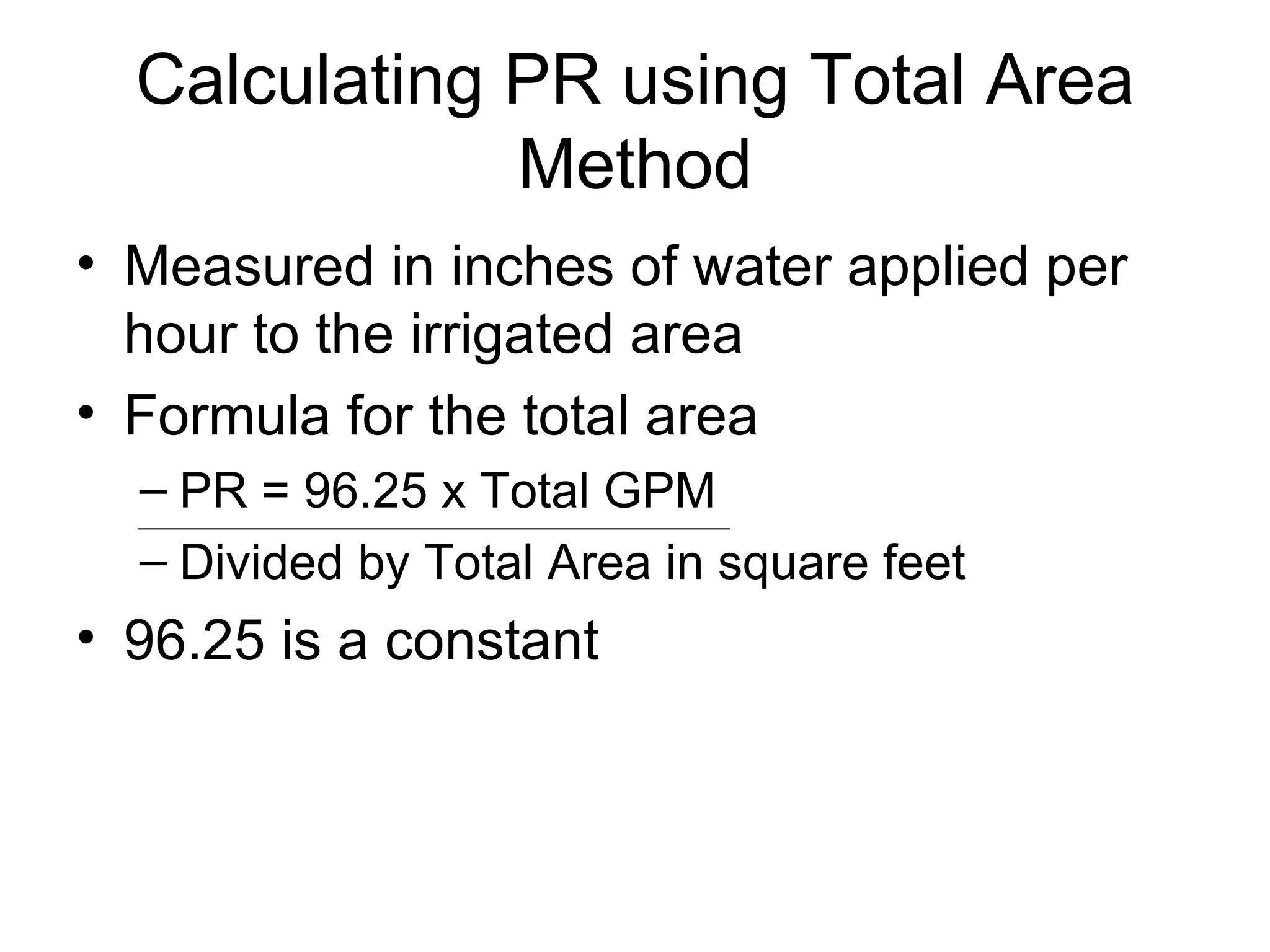 Sprinkler Precipitation Rates | PPT
