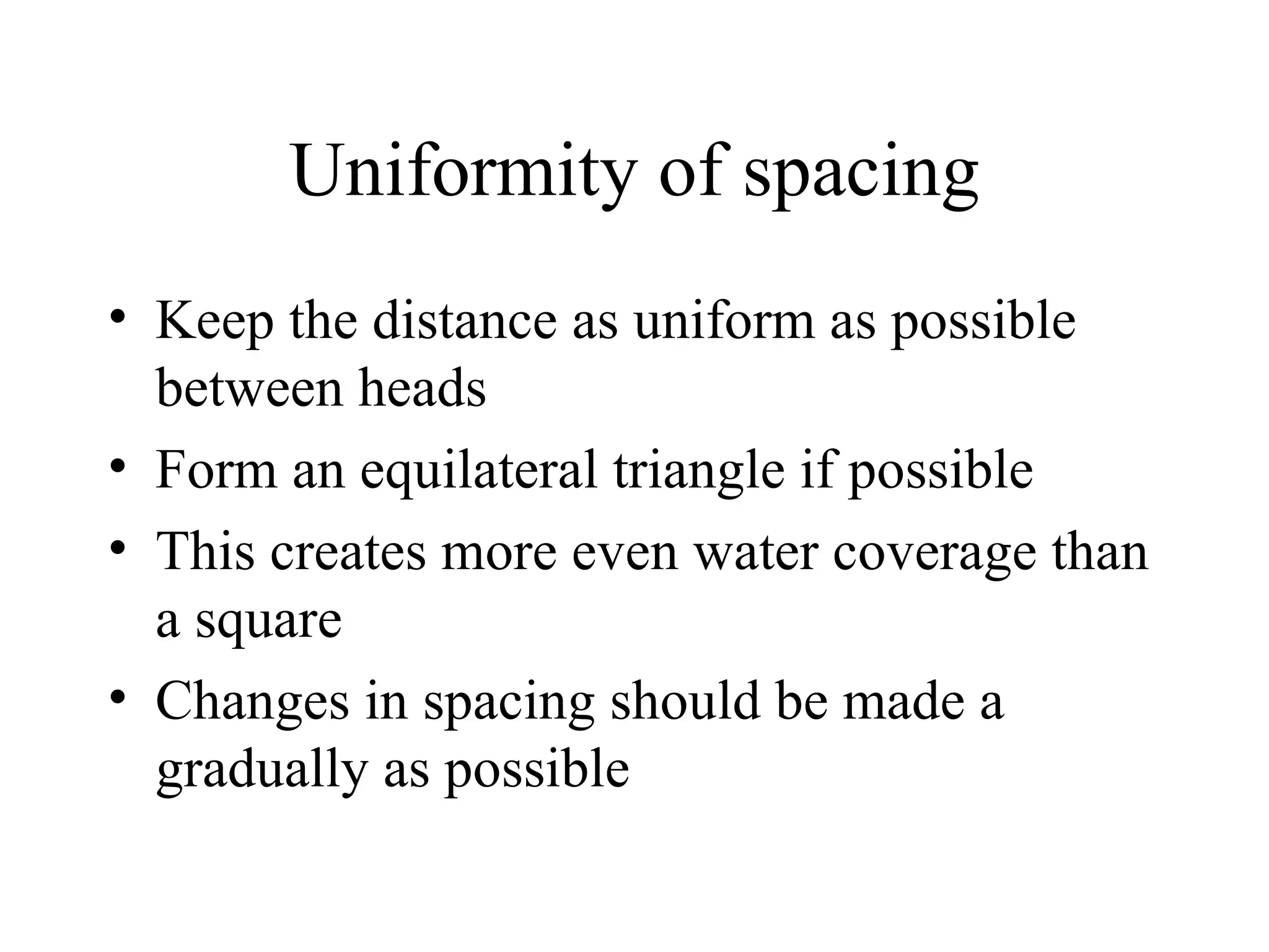 Sprinkler Spacing | PPT