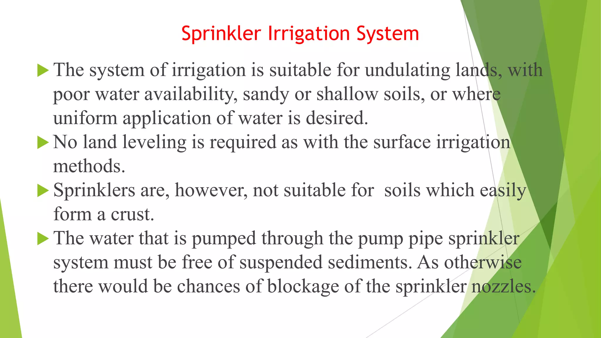 Sprinkler irrigation | PPTX