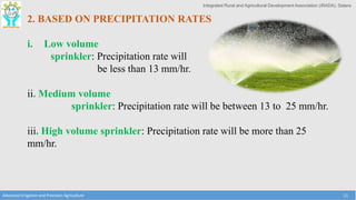 Introduction of Sprinkler Irrigation system And Its Type | PPTX