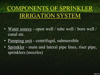 Sprinkler irrigation kvg | PPTX
