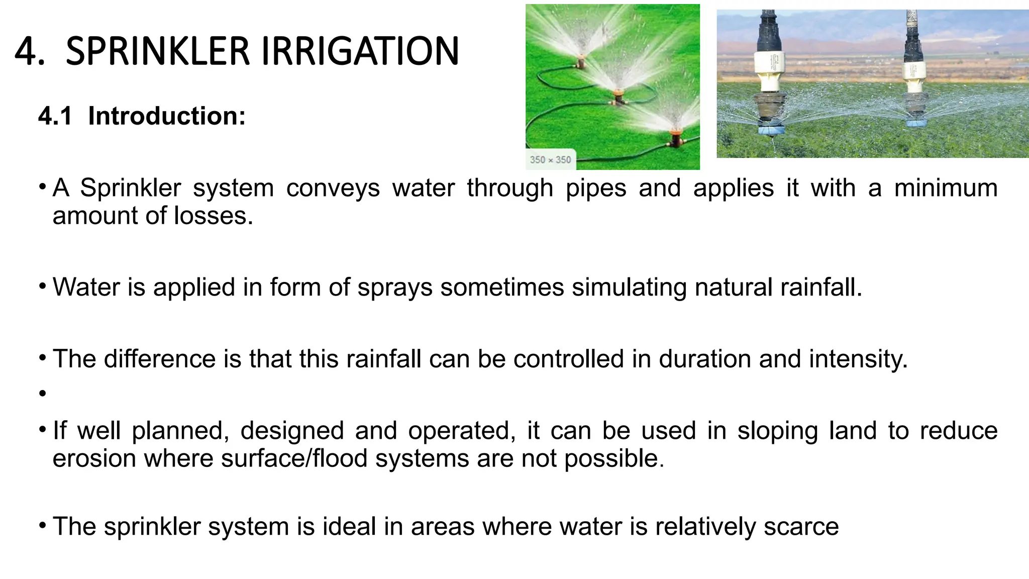 Sprinkler Systems Irrigation Engineering .pptx