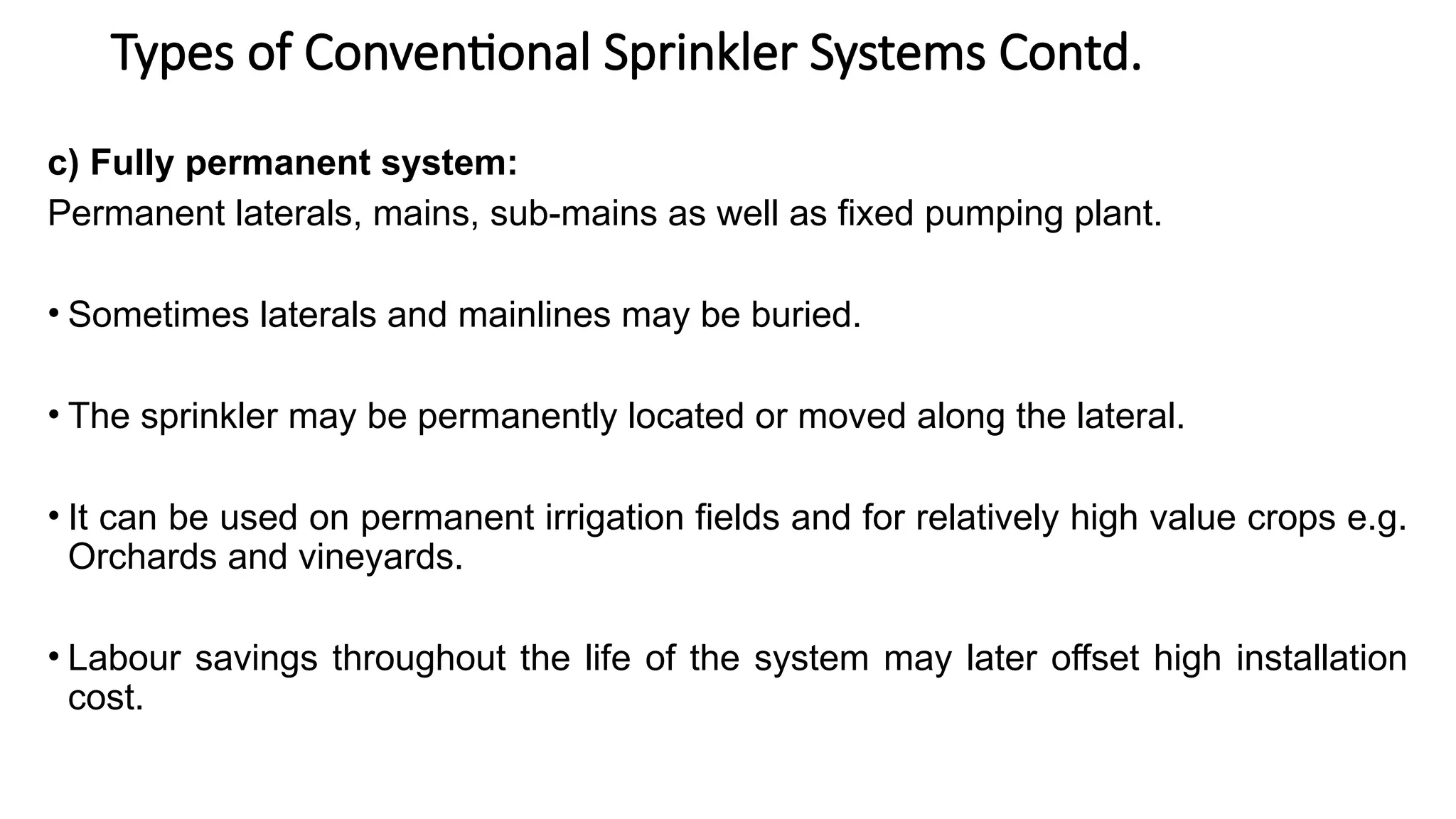 Sprinkler Systems Irrigation Engineering .pptx