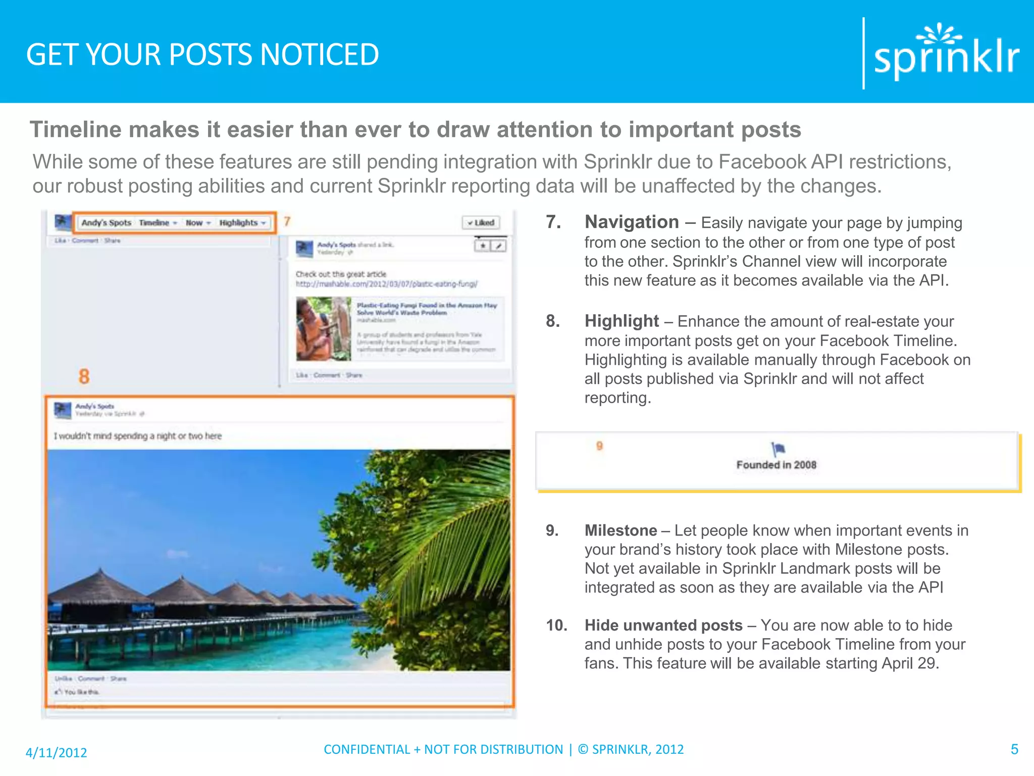 Sprinklr overview of Facebook Timeline | PPTX