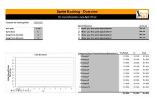 Excel Product Backlog Template