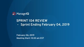 Sprint 104 | PPT