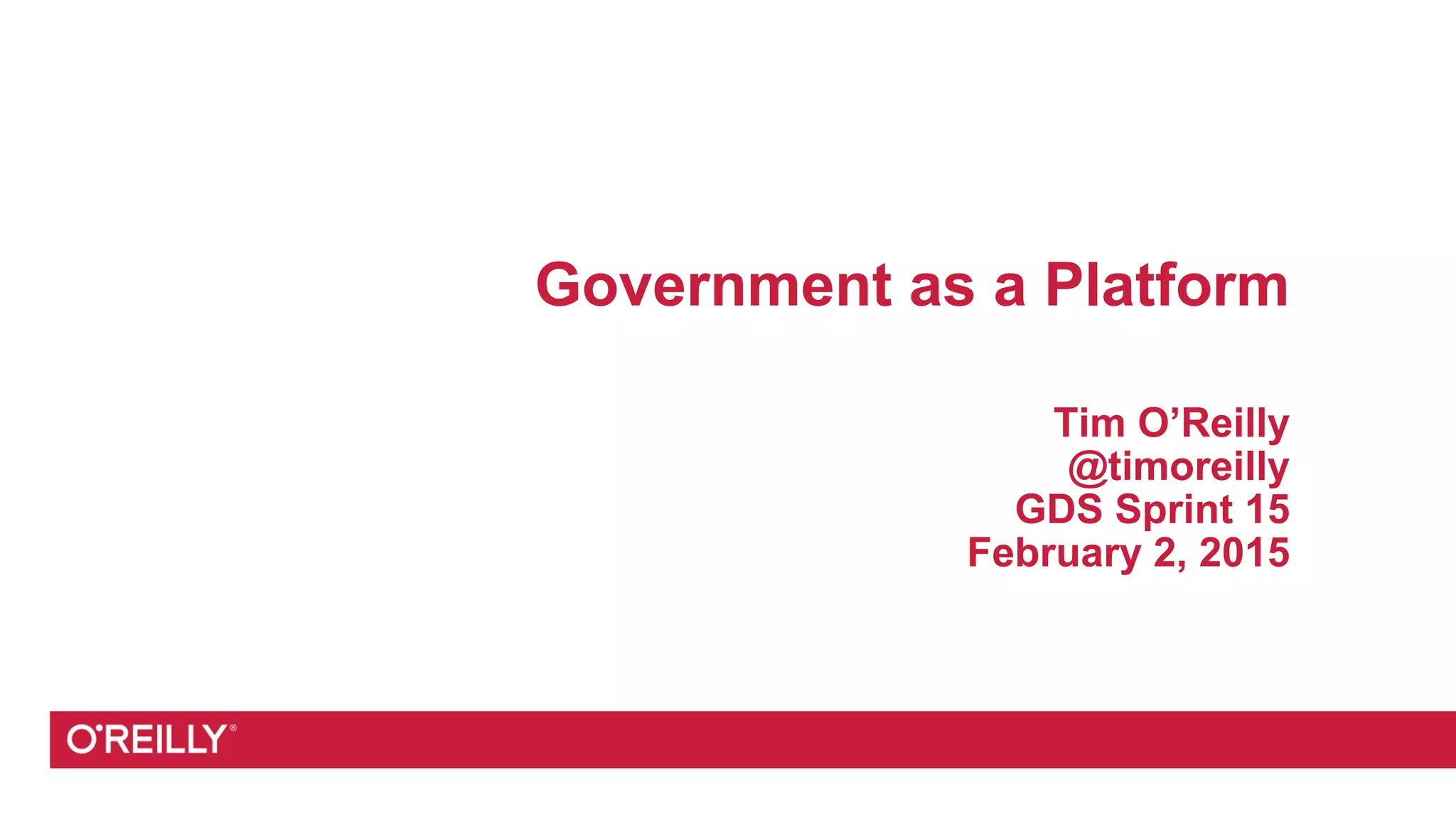 Government as a Platform: What We've Learned Since 2008 (ppt) | PPT