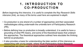 Introduction to co production | PPTX | Education