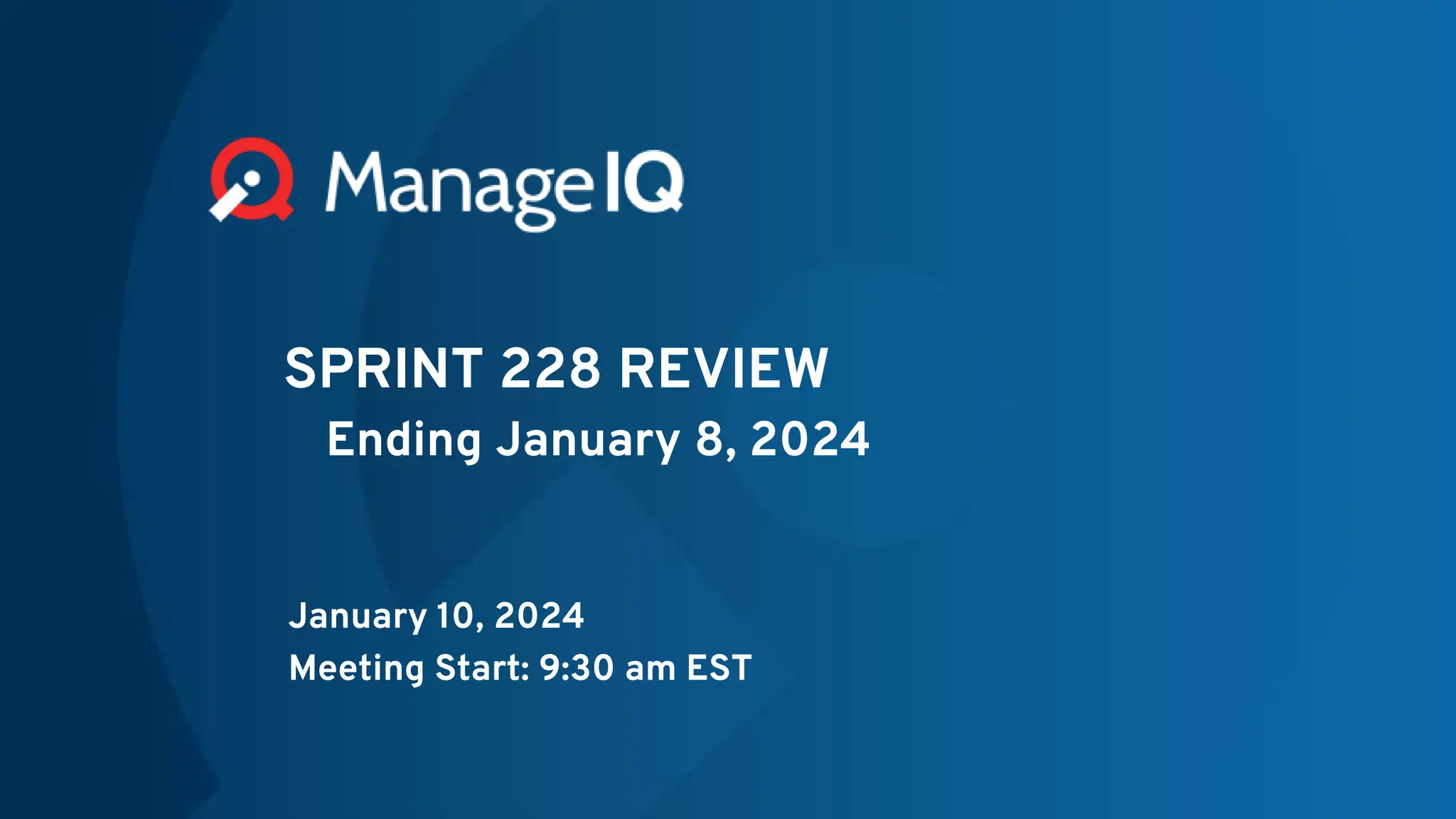 ManageIQ - Sprint 228 Review - Slide Deck | PPT