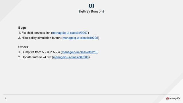 ManageIQ - Sprint 240 Review - Slide Deck | PPT
