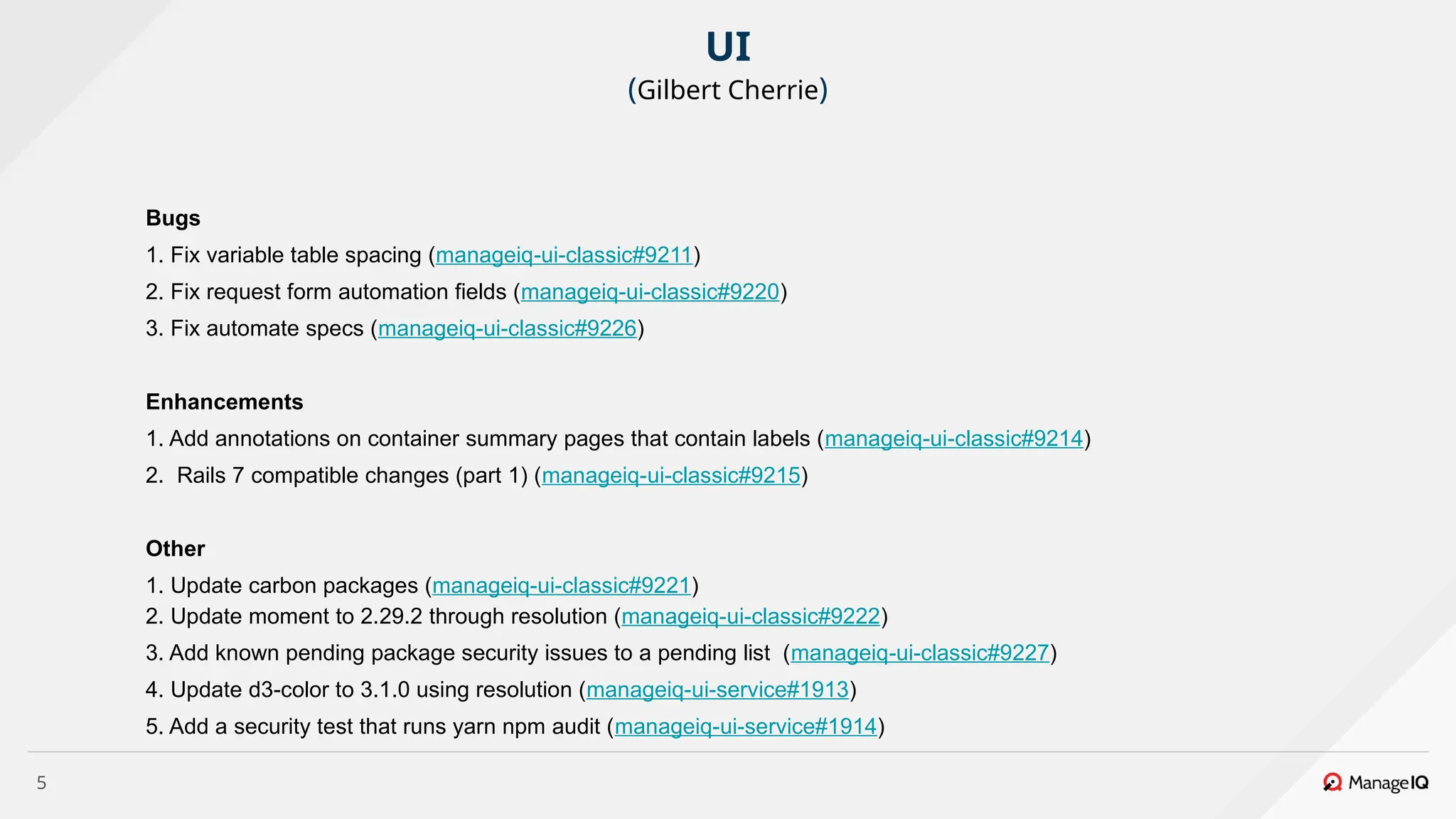 ManageIQ - Sprint 242 Review - Slide Deck | PPT