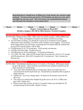 Sprinter Workouts | PDF