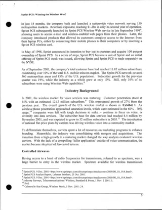 Sprint PCS Strategy Case Study | PDF