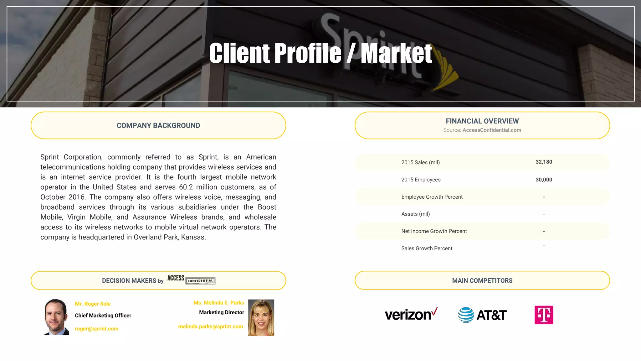 Sprint Pitch Brief | PPT