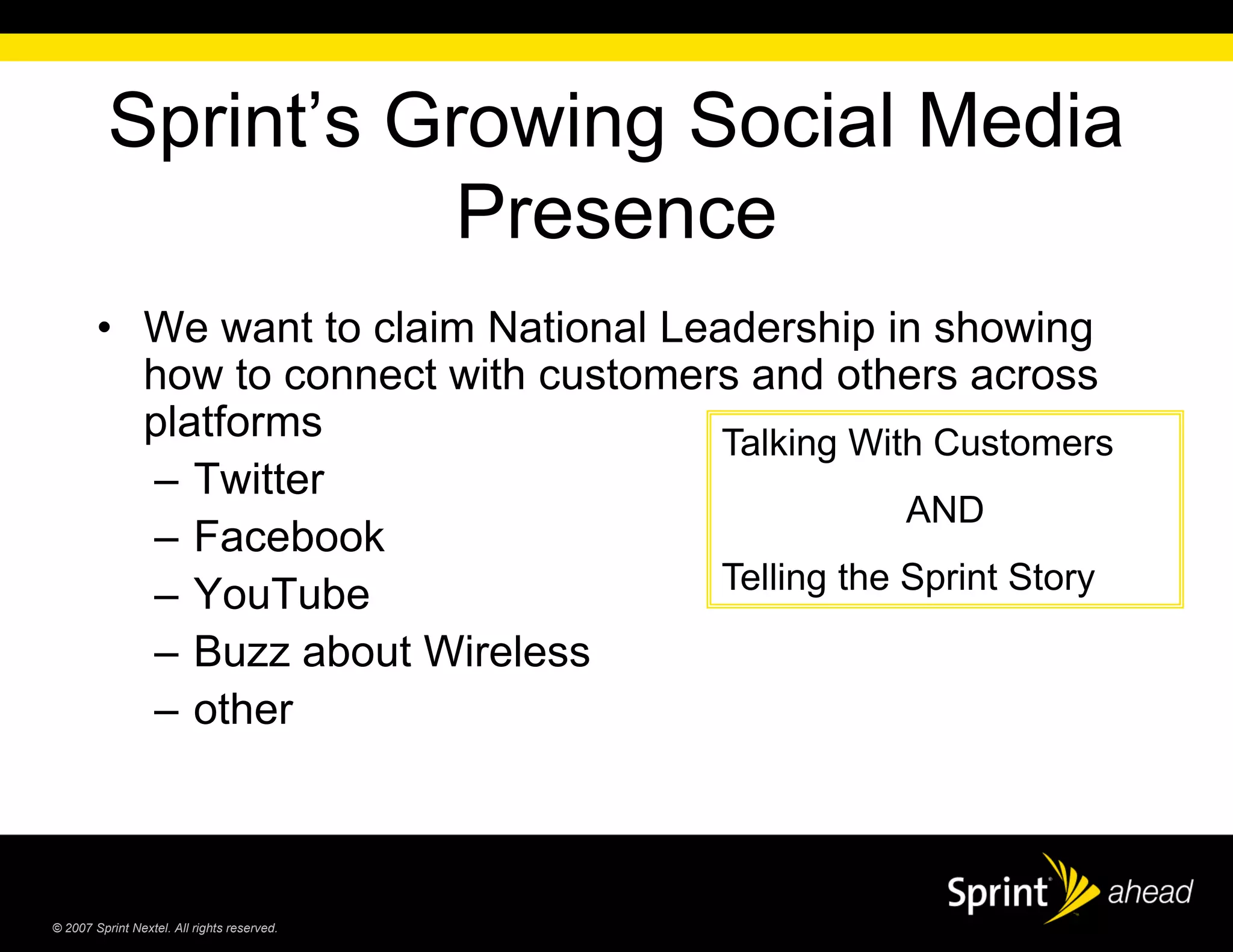 BDI 1/13/10 Social Integration Conference - Sprint Case Study | PPT