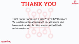 Revamp Your Hiring Process with SprintVerify - BGV Check API | PPTX