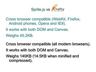 Sprite js vs craftyjs | PPT