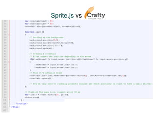Sprite js vs craftyjs | PPT