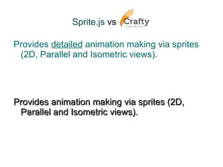 Sprite js vs craftyjs | PPT