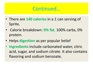 Sprite ppt | PPTX | Food & Drink
