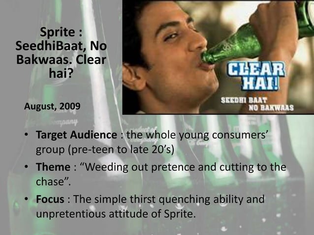 Sprite Seedhi Baat No Bakwas | PPTX