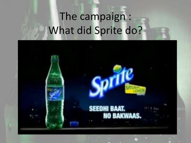 Sprite Seedhi Baat No Bakwas | PPTX