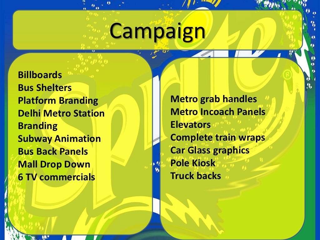 Sprite (soft drink) Case Study Presentation
