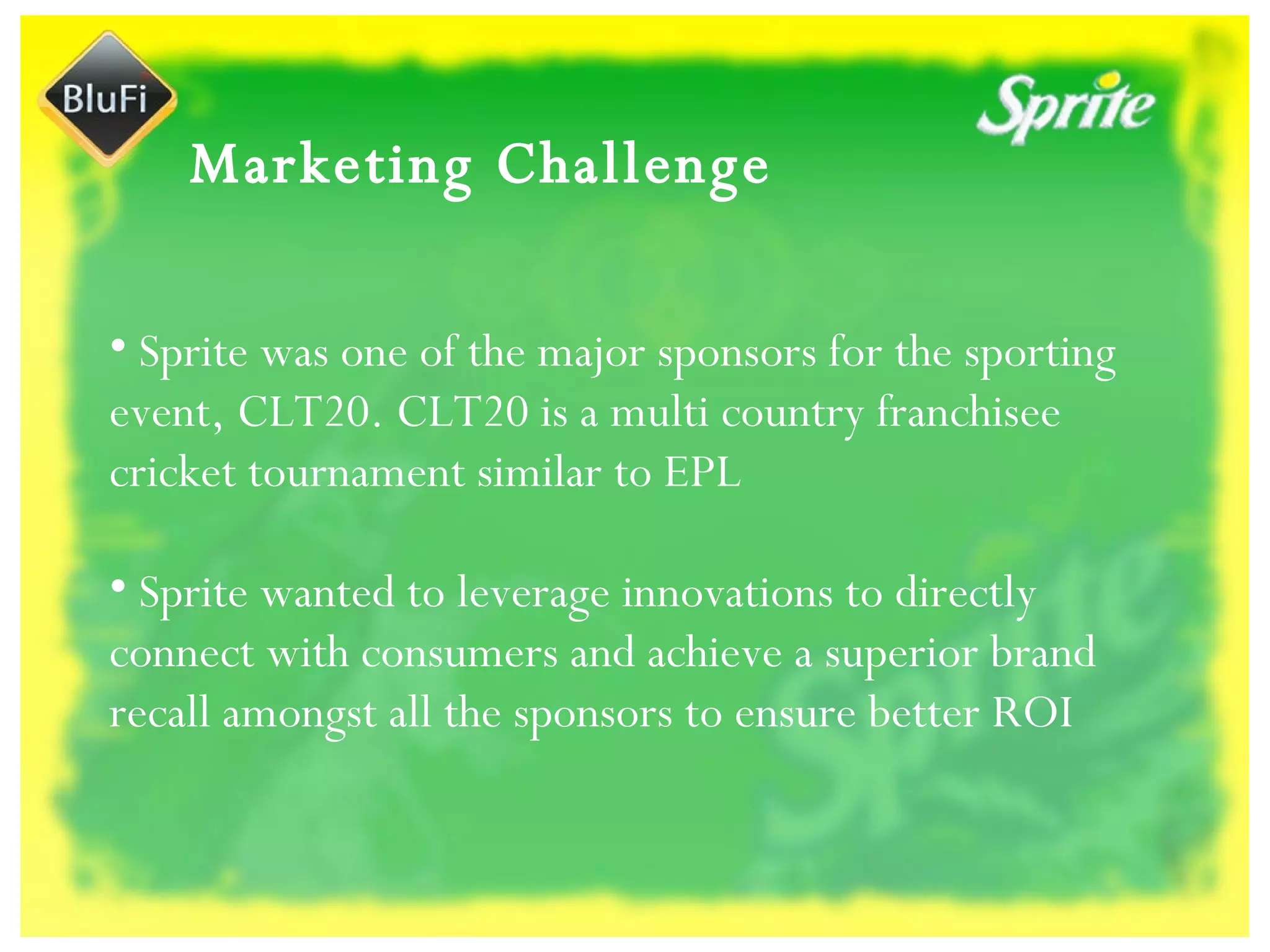 Sprite @ stadium | PPT