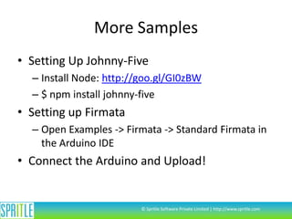 Arduino for developers by Steve Robinson | PPTX