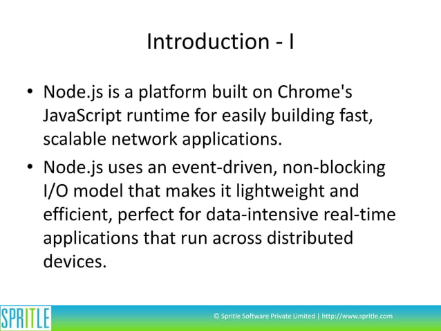 Introduction to Node.js by Vinothini B | PPTX