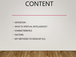 Spiritual intelligence | PPTX