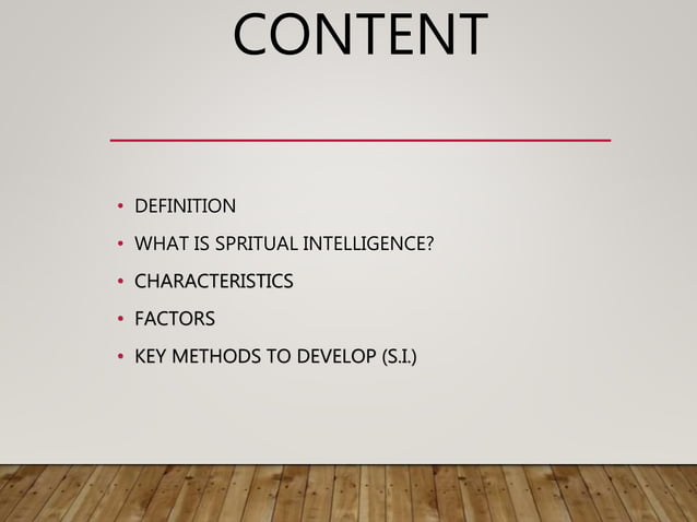 Spiritual intelligence | PPT