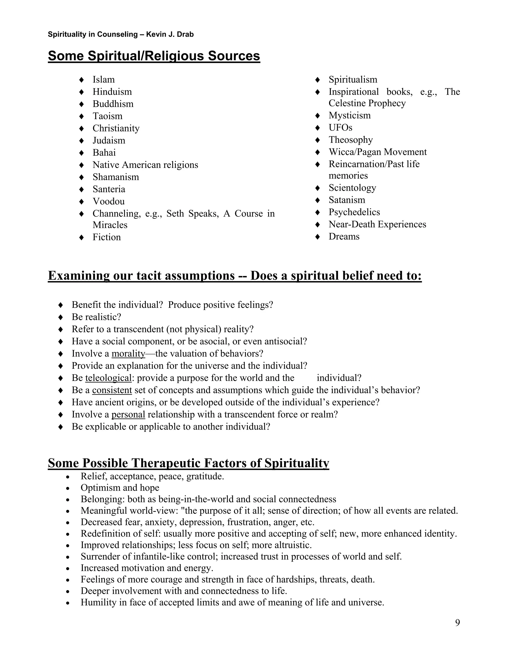 APPLICATIONS OF SPIRITUALITY IN THERAPY | PDF | Spirituality | Religion ...