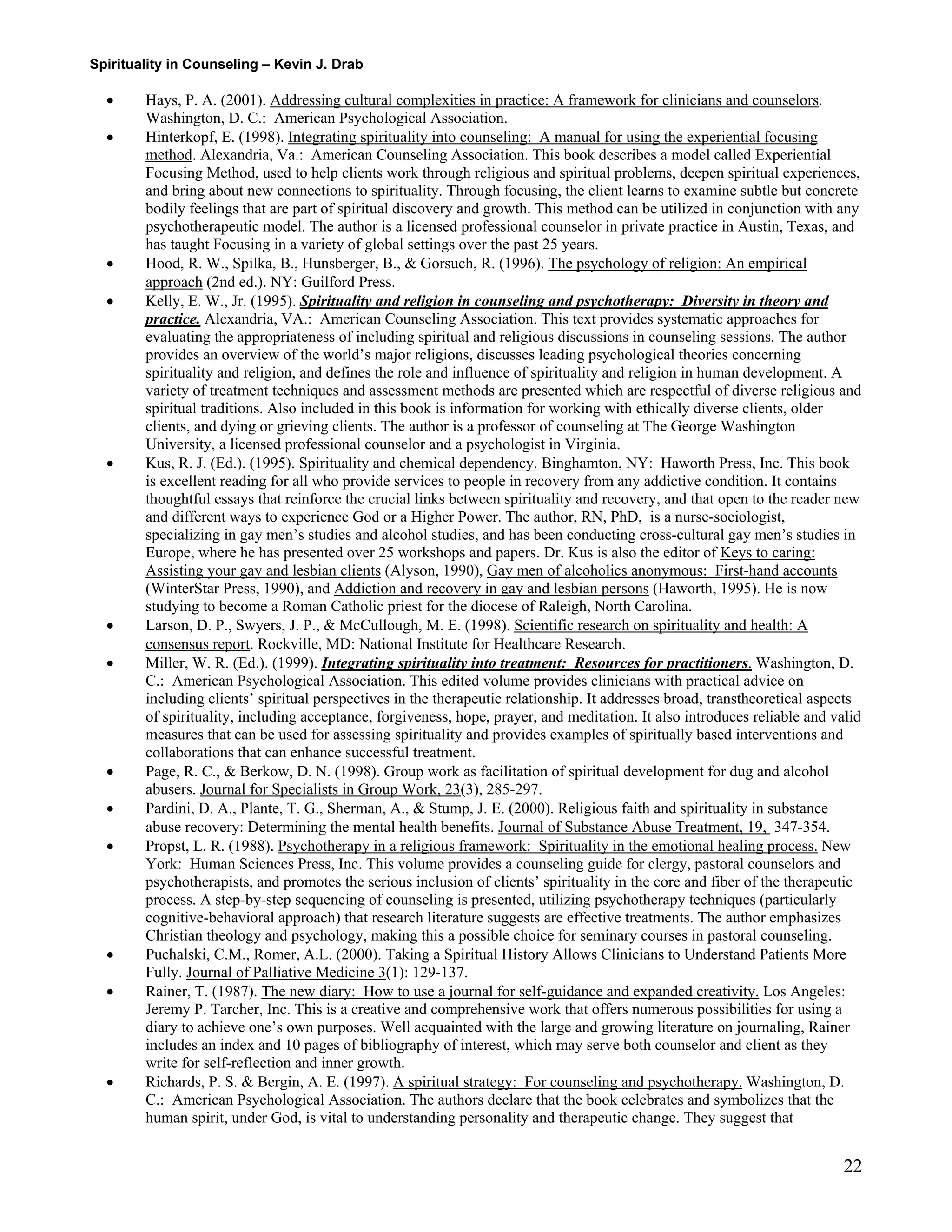 APPLICATIONS OF SPIRITUALITY IN THERAPY | PDF | Spirituality | Religion & Spirituality