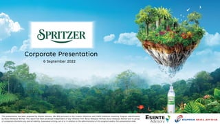 Esente Advisory's Corporate Presentation on Spritzer Berhad | PPT