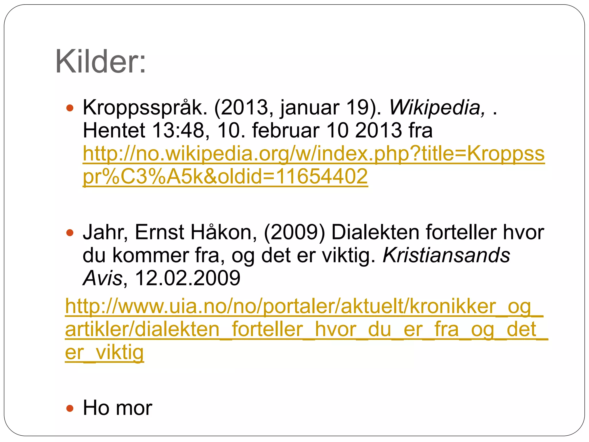 Språk og identitet | PPTX