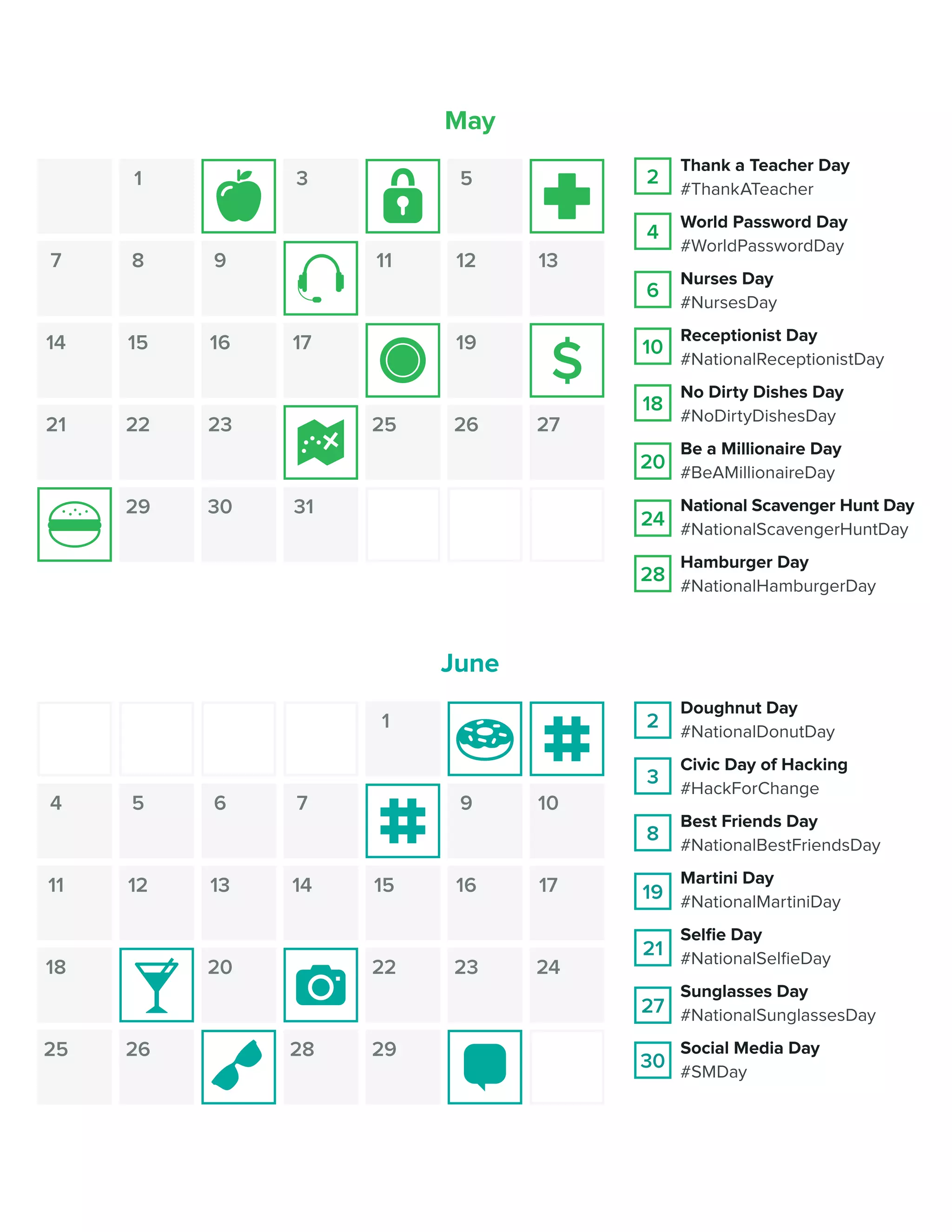 What Are 88 Hashtag Holidays In 2017 To Supplement Your Content ...