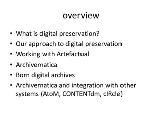 UBC Library's Digital Preservation Strategy | PPT