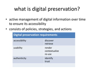 UBC Library's Digital Preservation Strategy | PPT