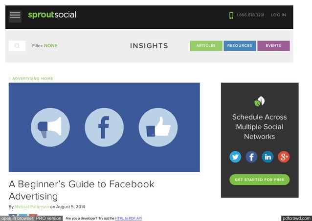 A Beginner’s Guide to Facebook Advertising | PPT