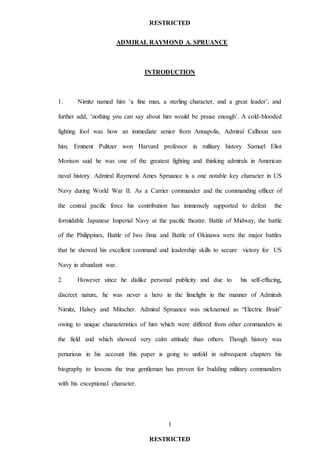 ADMIRAL RAYMOND A. SPRUANCE | PDF