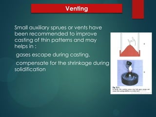 Spruing,casting and investing | PDF