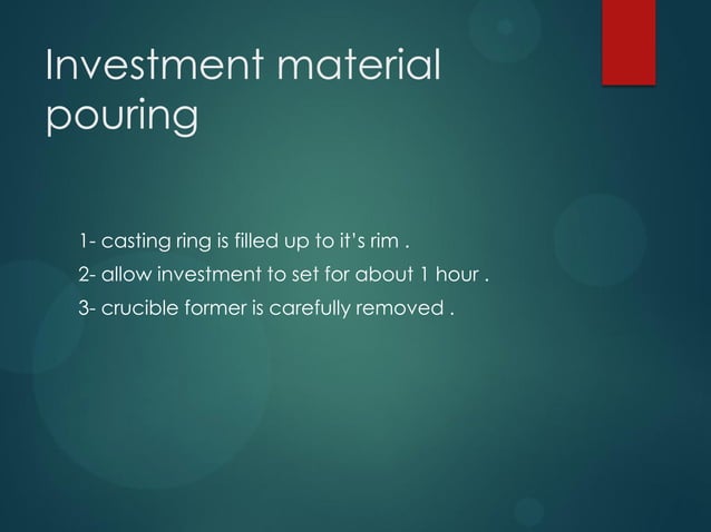 Spruing,casting and investing | PDF