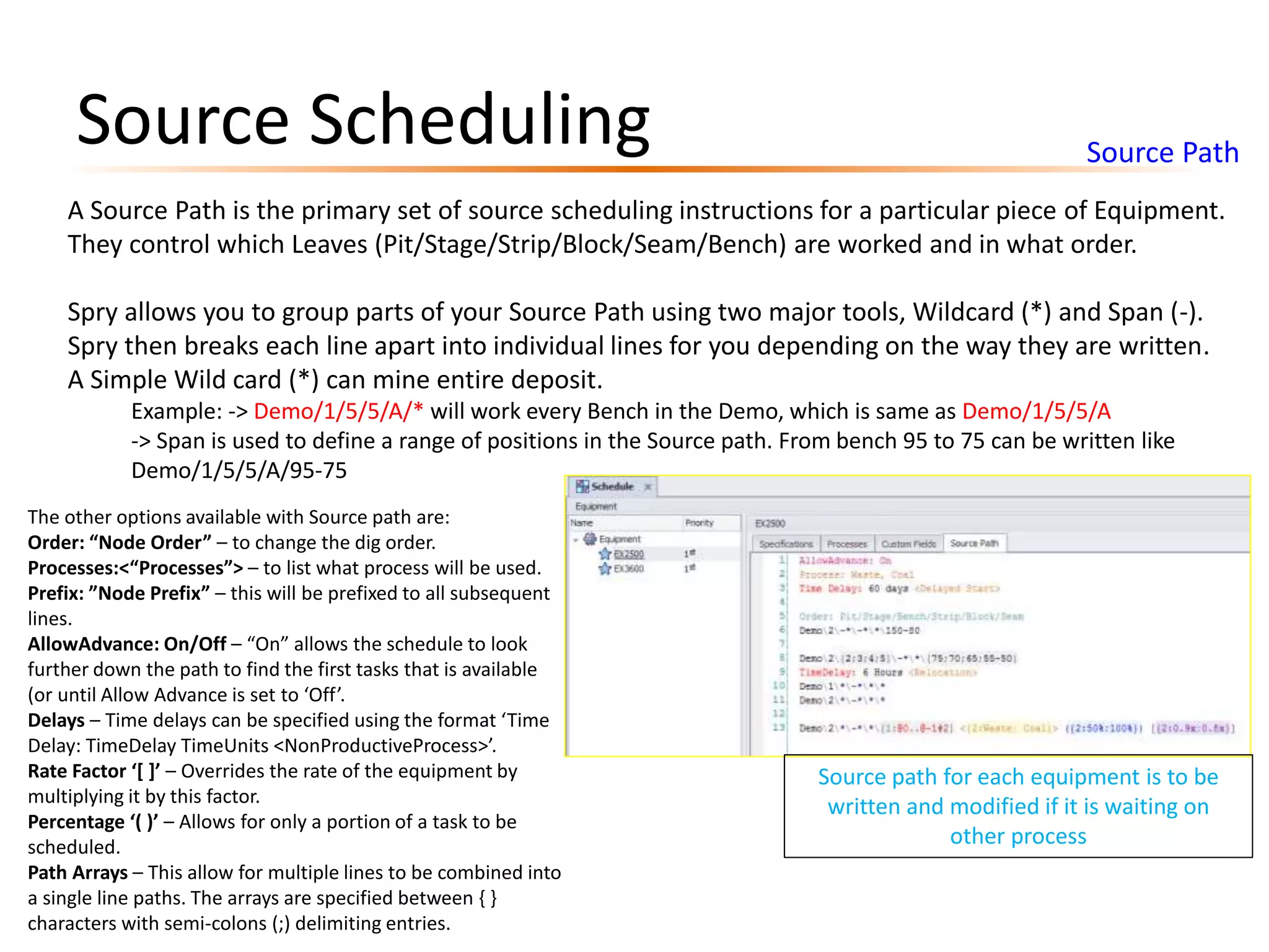Spry Scheduling and Haulage model - Tutorial | PPTX