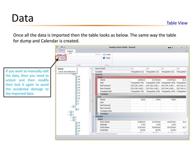Spry Scheduling and Haulage model - Tutorial | PPTX