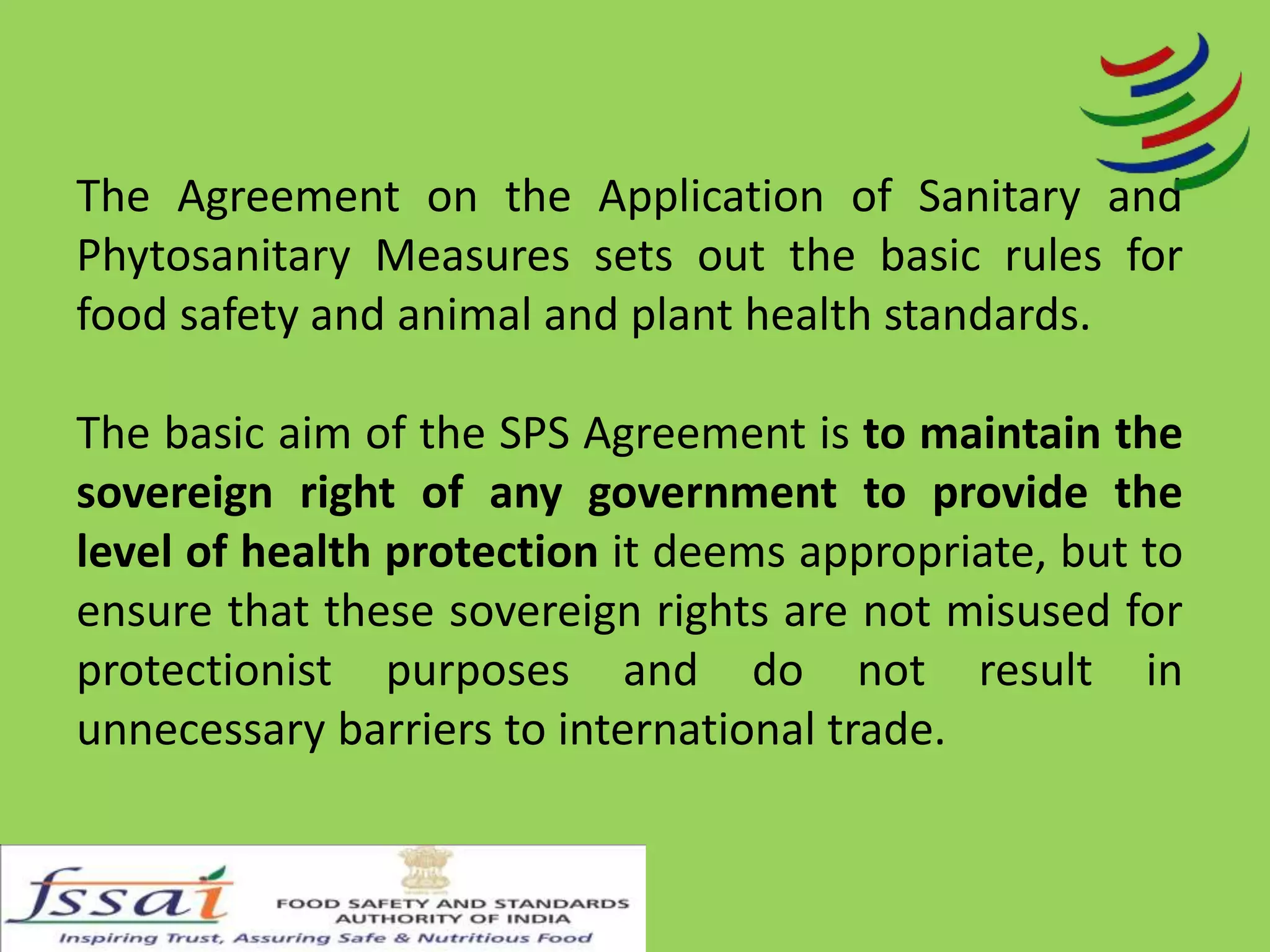 Sanitary and phytosanitary measures | PPTX