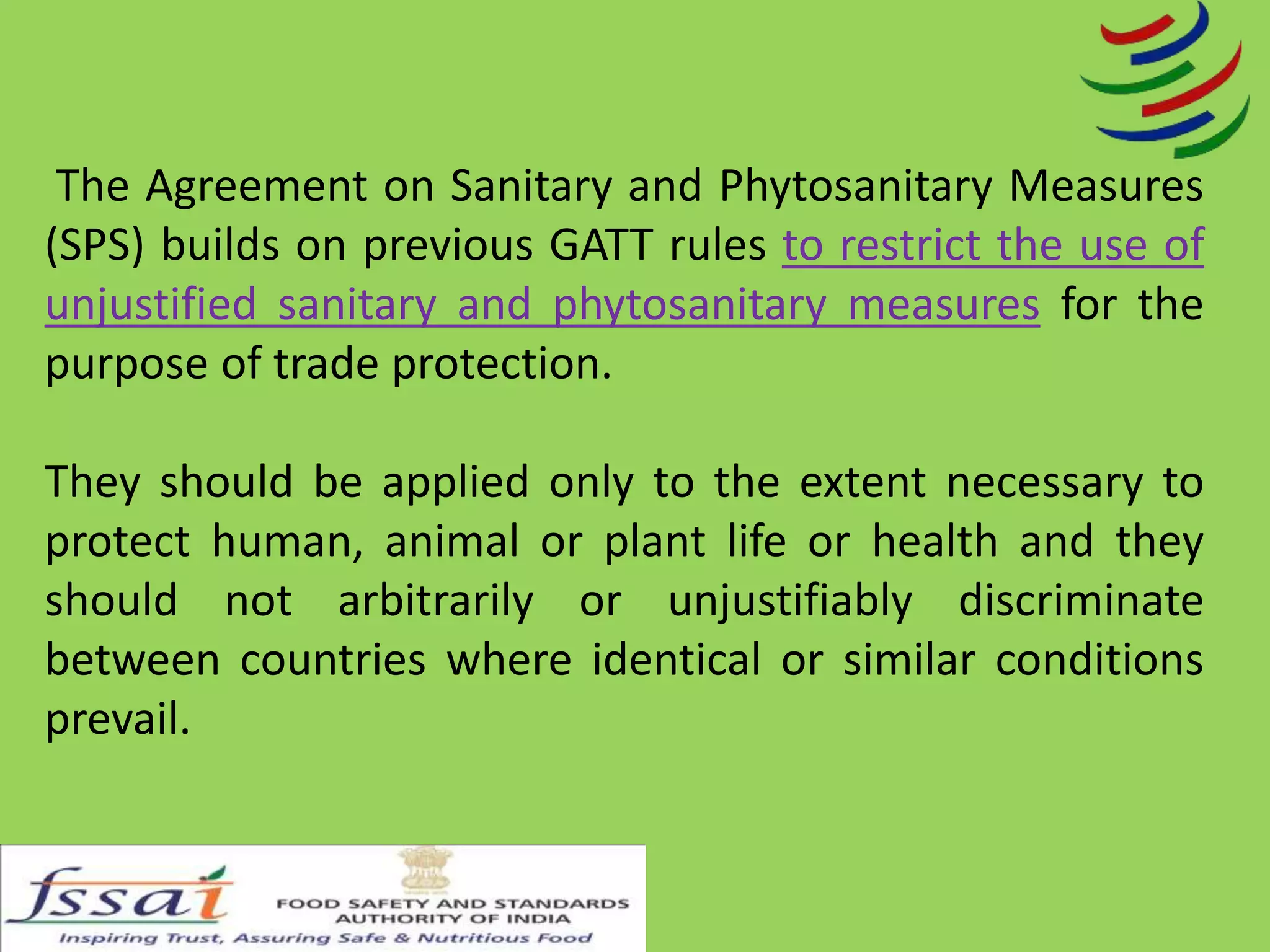 Sanitary and phytosanitary measures | PPTX