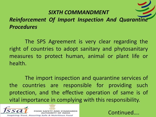 Sanitary and phytosanitary measures | PPTX