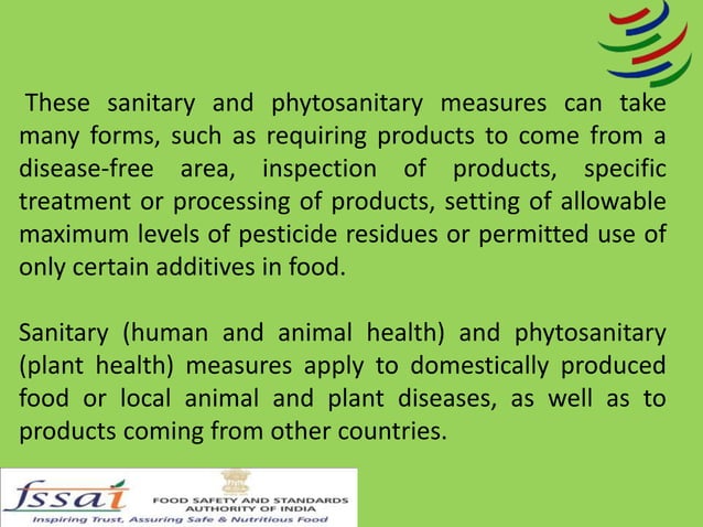 Sanitary and phytosanitary measures | PPTX