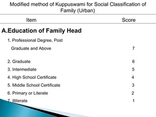 socioeconomic status classification | PPT